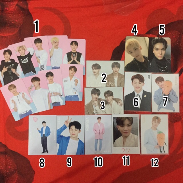 Jual seventeen album photocard japan trading card haru happy ending dome tour woozi jeonghan ...