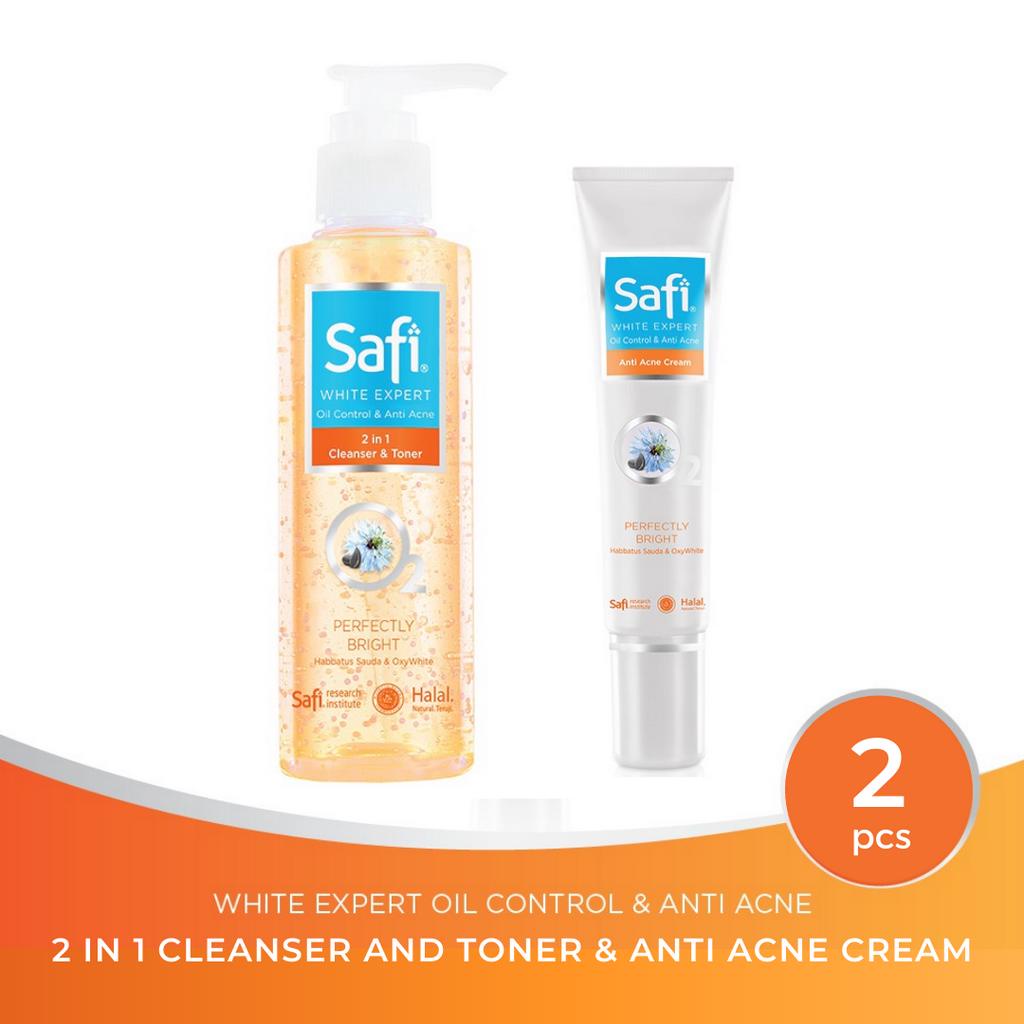 Jual Safi White Expert Oil Control And Acne Cleanser & Toner + Expert ...