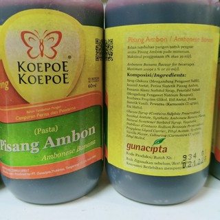 Jual Perasa Pisang Ambon Koepoe Koepoe Pasta Pisang Ambon 60ml ...
