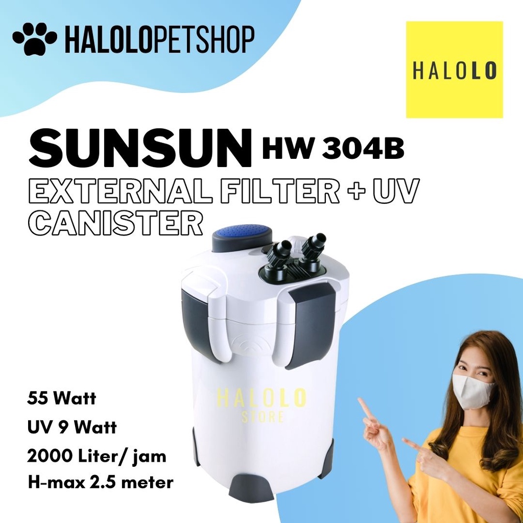 Jual Filter Aquarium Canister UV Aquascape External Filter SUNSUN HW ...