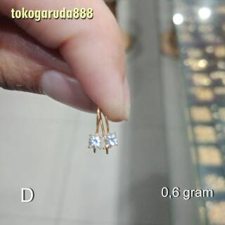 Anting giwang asli kadar 700 70% 22 gantung bulat merica kerawang desi ...