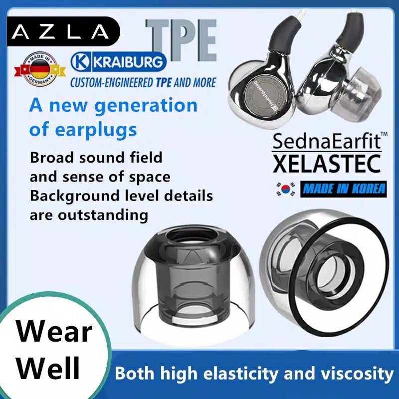 Jual azla xelastec sednaearfit sedna earfit eartips harga 1 pair ...
