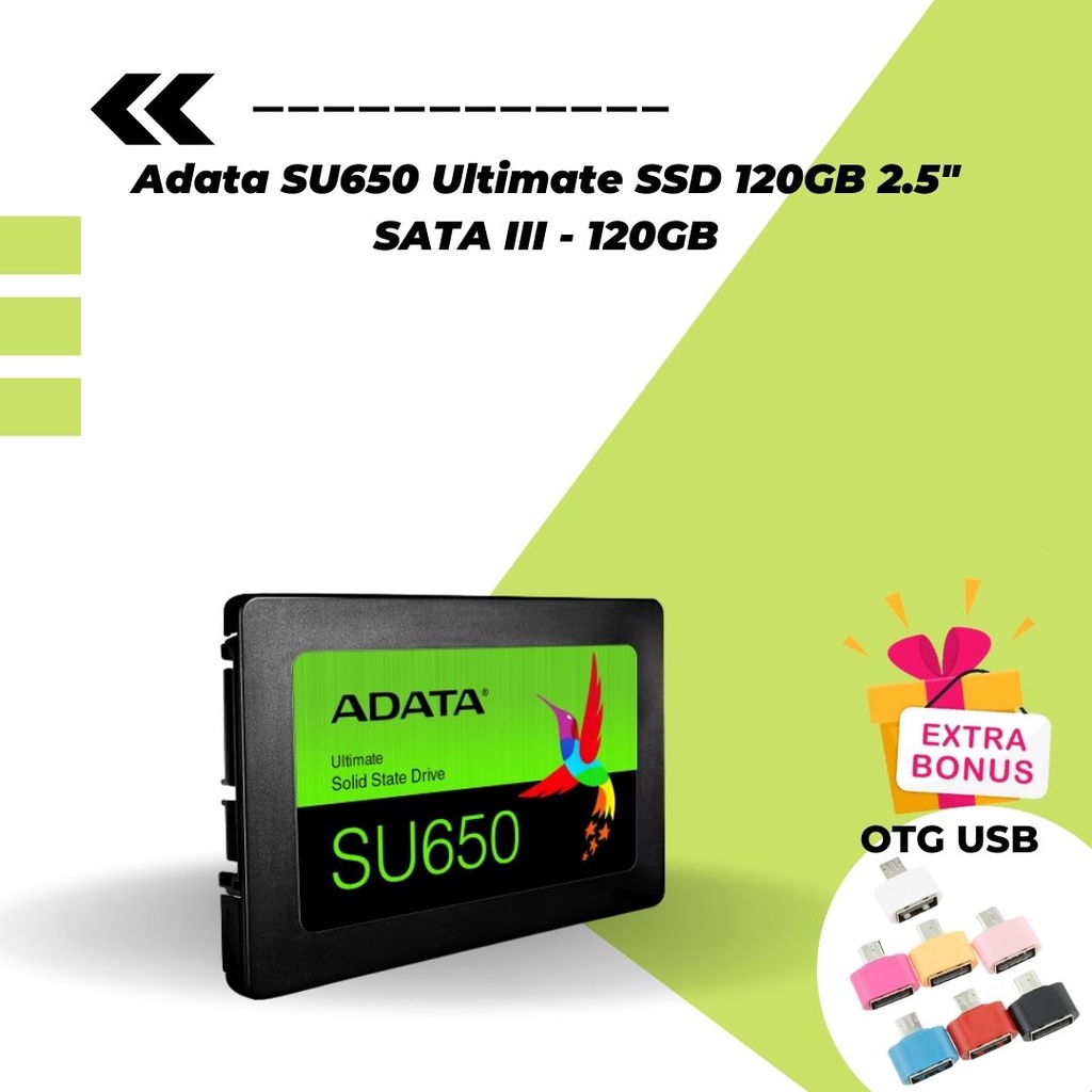 Jual Adata SU650 Ultimate SSD 120GB 2.5" SATA III NAND Flash 3D NAND R ...