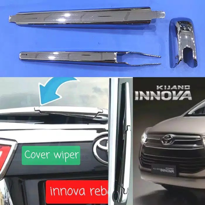 Jual Cover Wiper Belakang Toyota All New Innova Reborn 2016 2017 2018 2019 Chrome | Shopee Indonesia