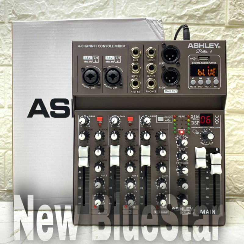 Jual Mixer Audio Ashley Better 4/Premium 4/Reverd 4 Origina 4 Channel Bluetooth - USB | Shopee ...