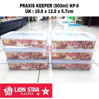 Jual Kotak Makan Lunch Box Praxis Keeper 900ml Kp-6 Lion Star Sealware ...