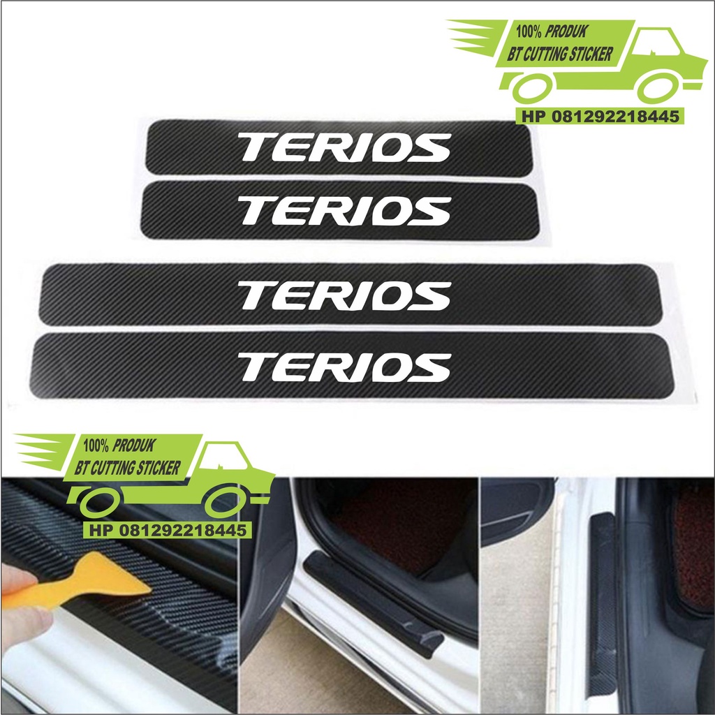 Jual 4 pecs sticker carbon 3D stiker mobil daihatsu terios sticker ...