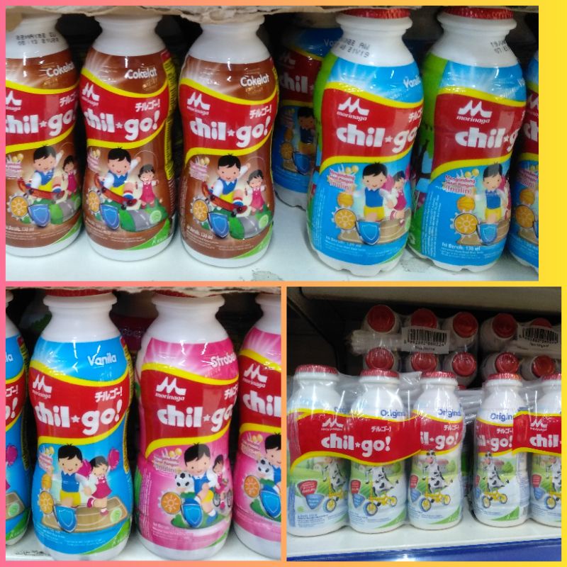 Jual Morinaga Child Go UHT 130ml Chocolate, Vanila, Strawberry.(3pcs ...