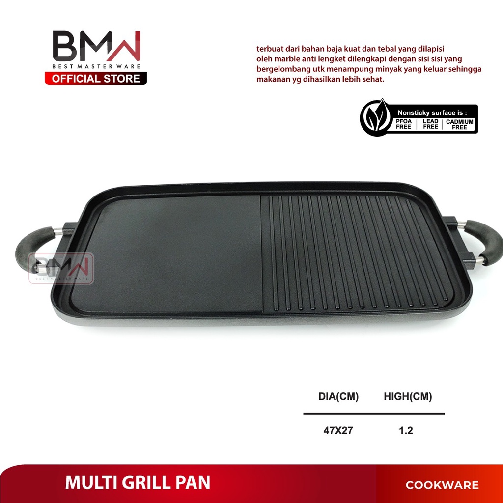 Jual BMW Kitchen Ware - Long Pan Multi Grill Panggangan BBQ Panjang Non ...