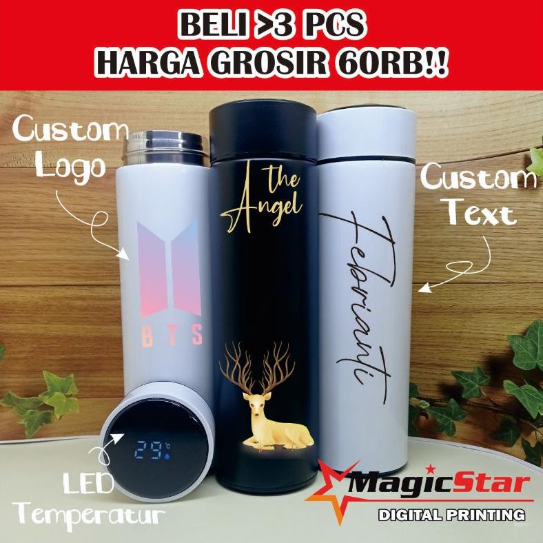 Jual TUMBLR LED TEMPERATUR UV PRINT CUSTOM NAMA DAN LOGO SENDIRI LED ...