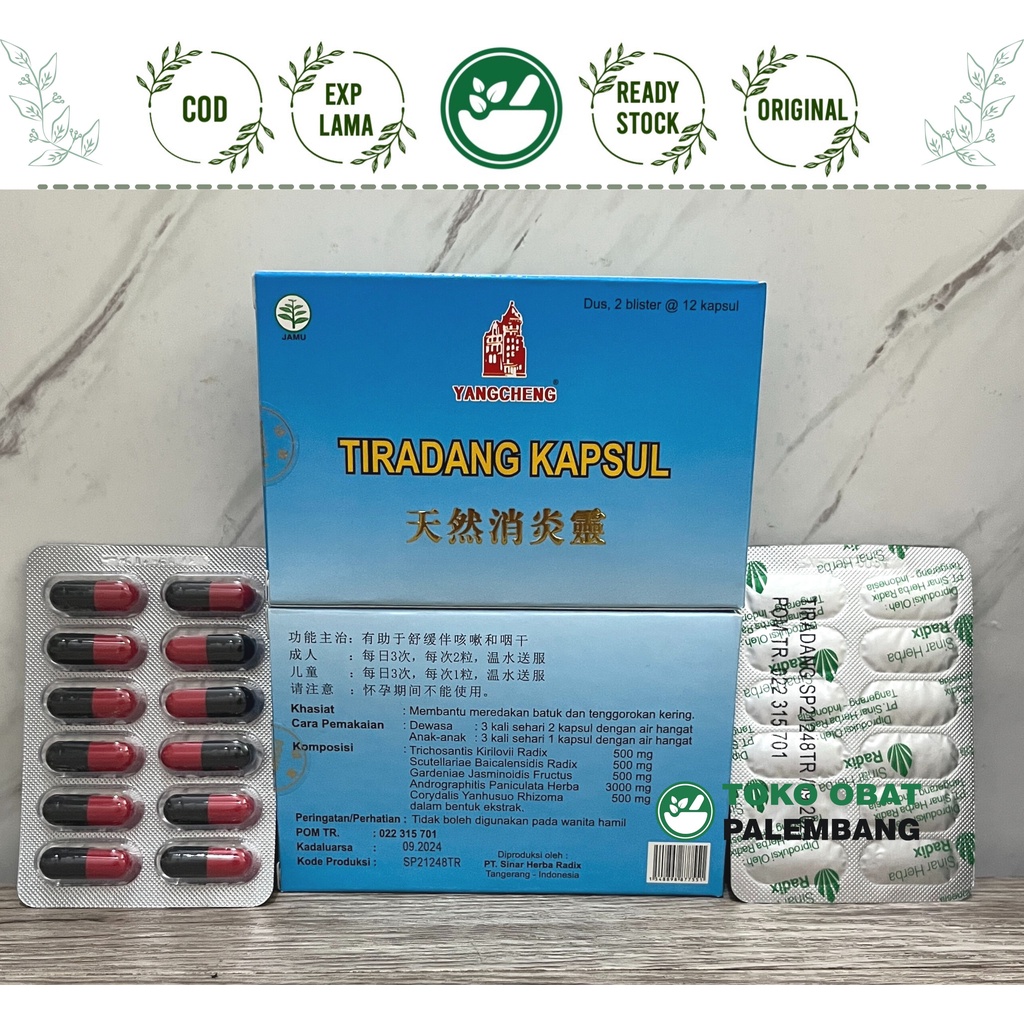Jual TIRADANG 24 KAPSUL TIAN RAN XIAO YANG LING BATUK TENGGOROKAN ... Jual TIRADANG 24 KAPSUL TIAN RAN XIAO YANG LING BATUK TENGGOROKAN ...