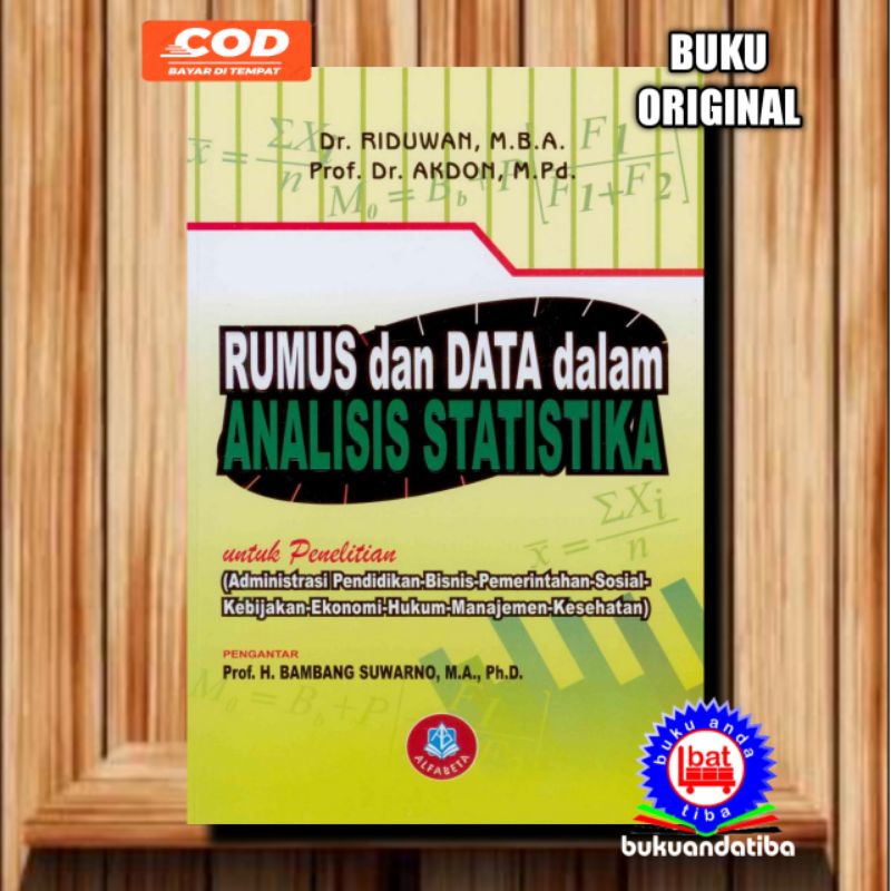 Jual BUKU RUMUS DAN DATA DALAM ANALISIS STATISTIKA - Dr. Riduwan MBA ...