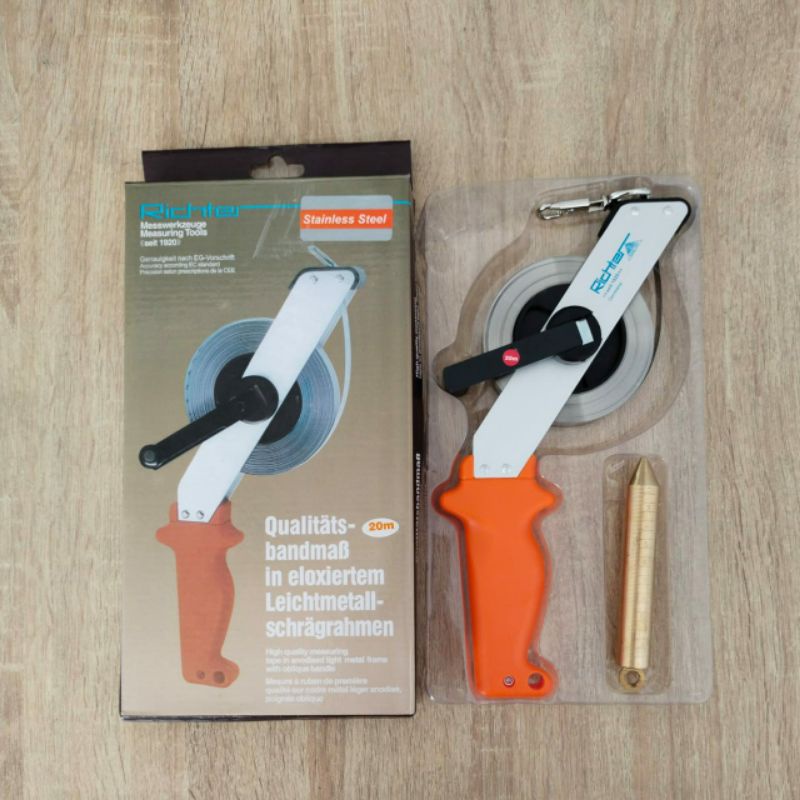 Jual Meteran Minyak 20 meter Richter / Sounding Tape 20 meter Richter ...