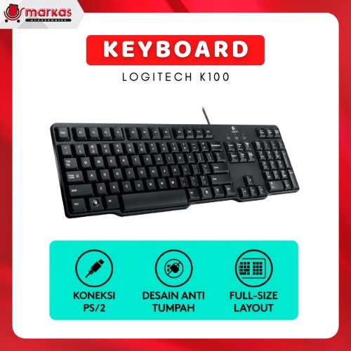 Jual Logitech K100 PS2 Classic Wired Keyboard | Shopee Indonesia