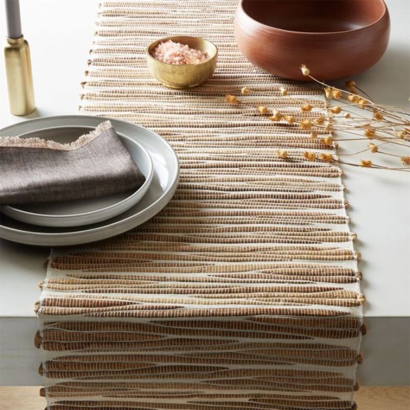 Jual Taplak meja / table manner coklat cream Estetik tenun eceng gondok ...