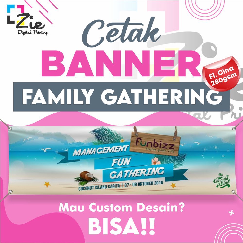Jual Cetak Banner Family Gathering Frontlite Bahan Flexi 280gr Spanduk Backdrop Custom | Shopee ...
