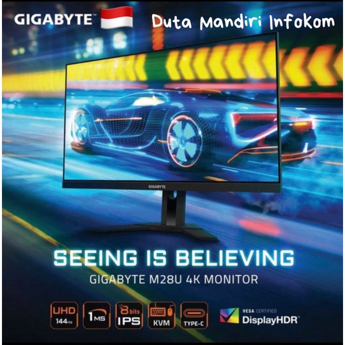 Jual Gigabyte M28U EK 28 Inch UHD 4K IPS 2160P 144Hz 1ms KVM Gaming ...