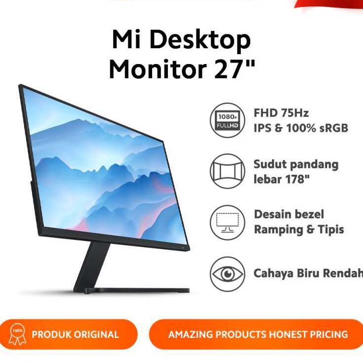 Jual Xiaomi Redmi Monitor 27-Inch Full HD 1080P 75Hz IPS RMMNT27NF ...
