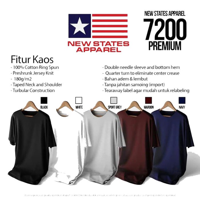 KAOS POLOS NSA Premium 7200 / KAOS POLOS / KAOS NSA / New States ...