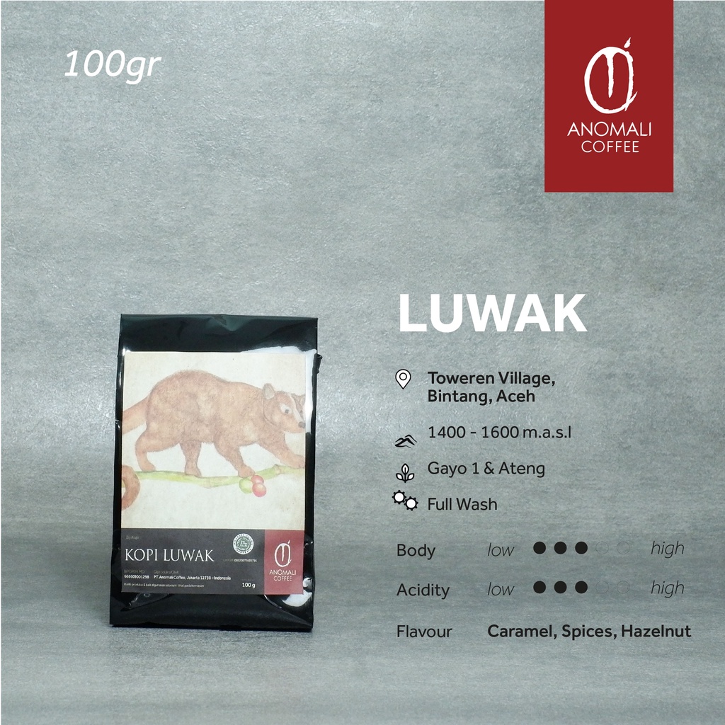 Jual Anomali Coffee Biji Kopi Luwak 100 gram | Shopee Indonesia