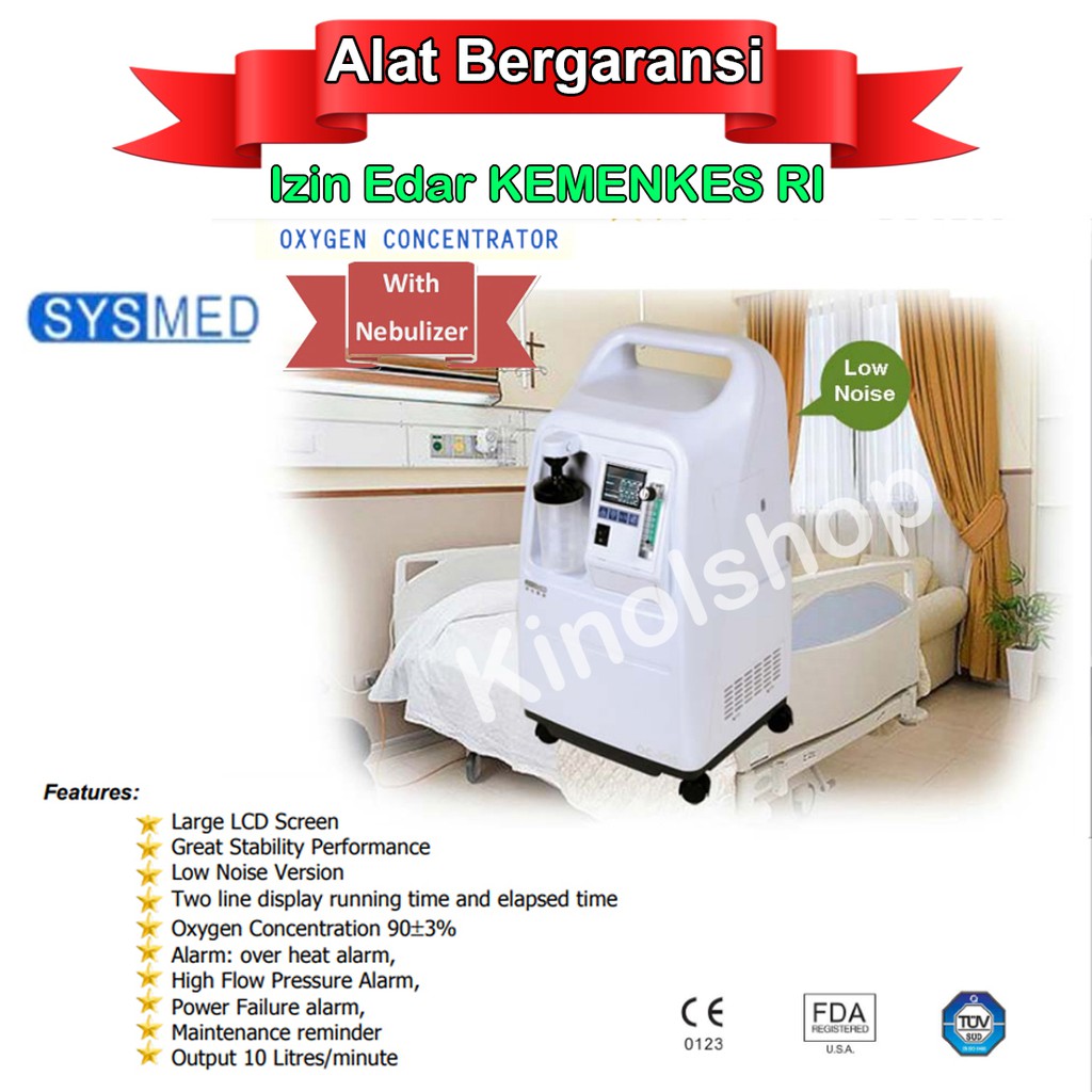 Jual Oxygen Concentrator / Generator Oksigen 10 L/M with Nebulizer ...