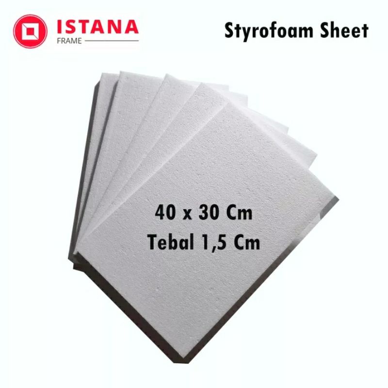 Jual 5 Lembar Styrofoam Gabus Lembaran UK 40 X 30 CM | Shopee Indonesia