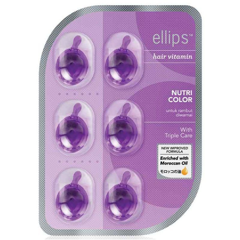 Jual Ellips Hair Vitamin Moroccan Oil Nutri Color Blister | Shopee ...