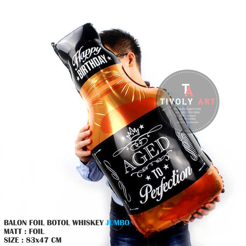 Jual Balon Foil Happy Birthday / Balon Foil HBD BOTOL WHISKEY JUMBO ... Jual Balon Foil Happy Birthday / Balon Foil HBD BOTOL WHISKEY JUMBO ...