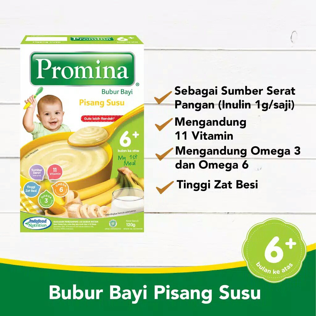Jual Promina 6+ Banana Milk Box 120 g x 1 Pcs | Shopee Indonesia