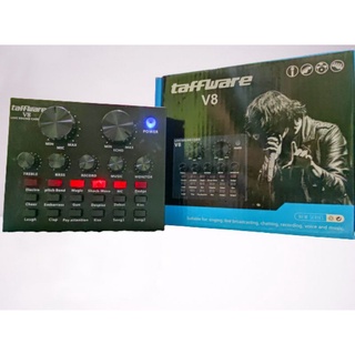 Jual SOUNDCARD V8 Original taffware audio external live broadcast murah ...