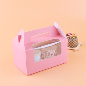 Dus Kue-Packaging Kue-Kotak Packing- Box Kue Cupcake-Transparan Pink ...