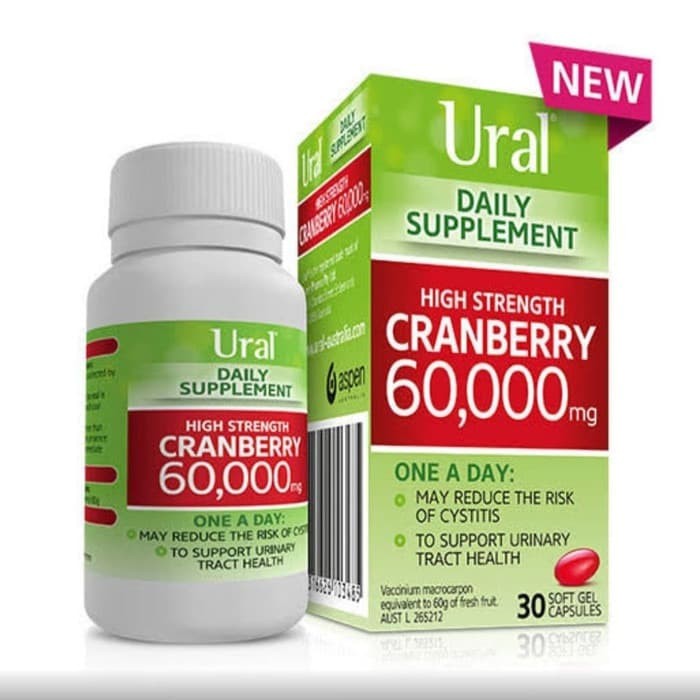 Jual URAL Vitamin Australia CRANBERRY 30 CAPSULES Urinary Tract Health ...
