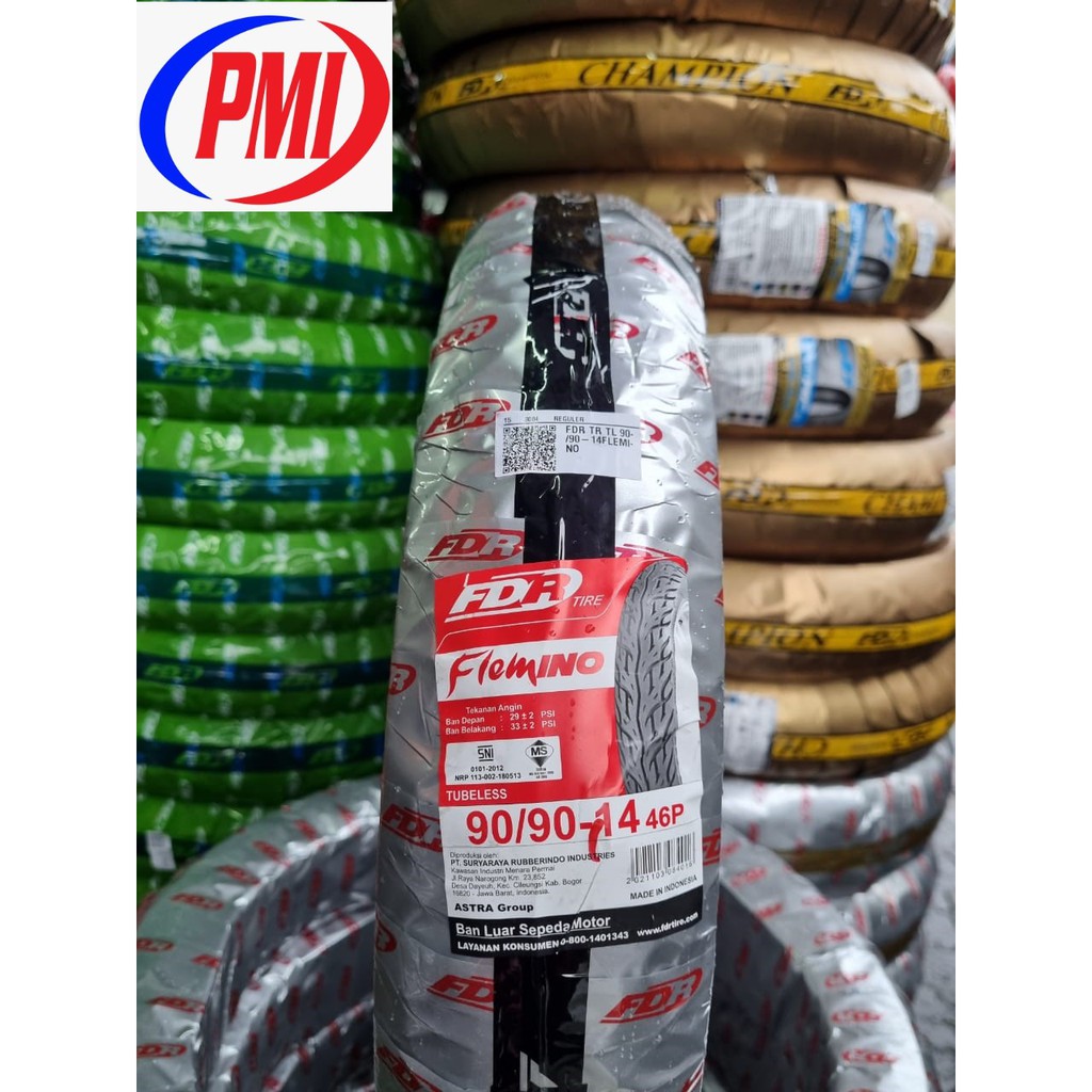 Jual BAN LUAR FDR 90/90-14 FLEMINO TUBELESS | Shopee Indonesia