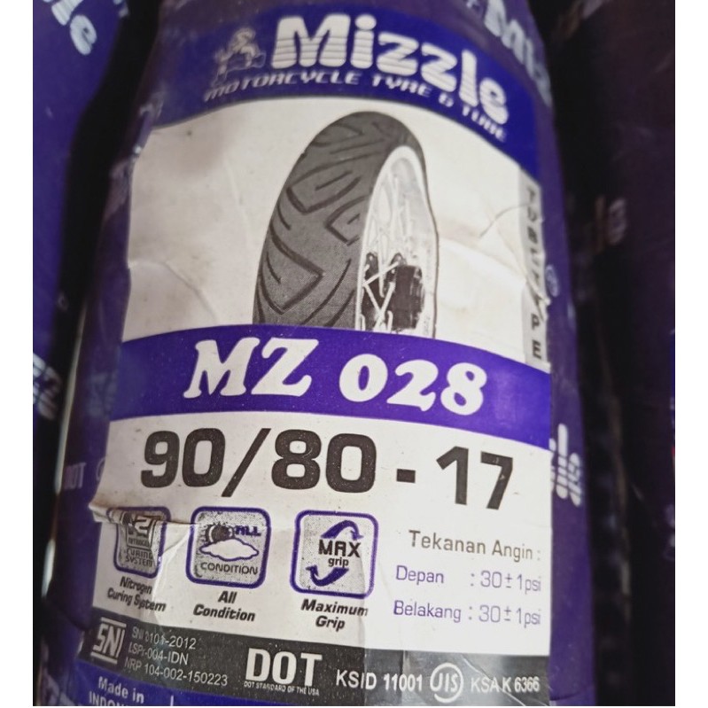 Jual Ban Motor Mizzle MZ-028 90/80 Ring 17, Tube Type | Shopee Indonesia
