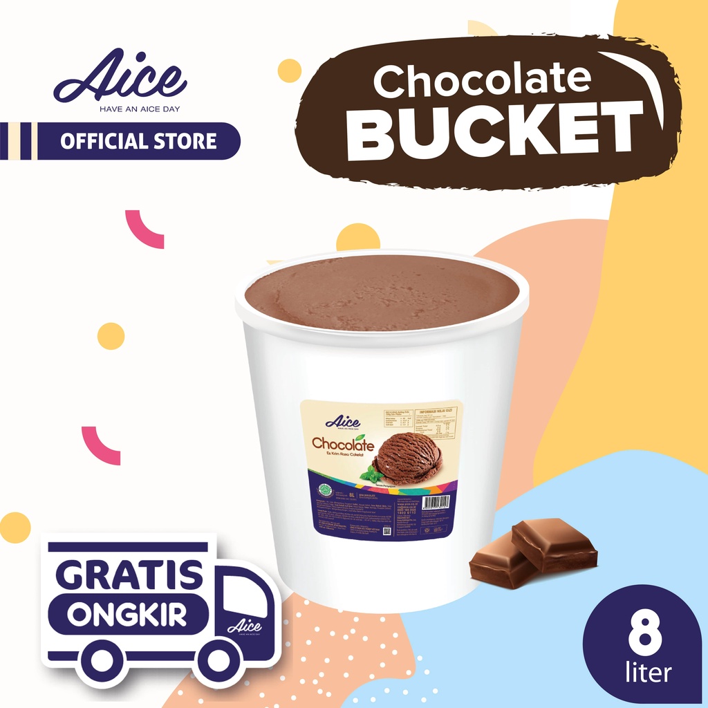 Jual AICE Chocolate Bucket 8 Liter Cokelat Ice Cream Es Krim Ember 8L Eskrim Indonesia|Shopee ...