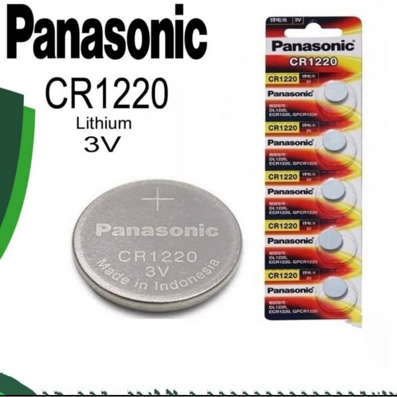 Jual Baterai PANASONIC CR1220 ECR1220 LM1220 Kancing BUTTON CELL batre batrei battery ECR LM ...