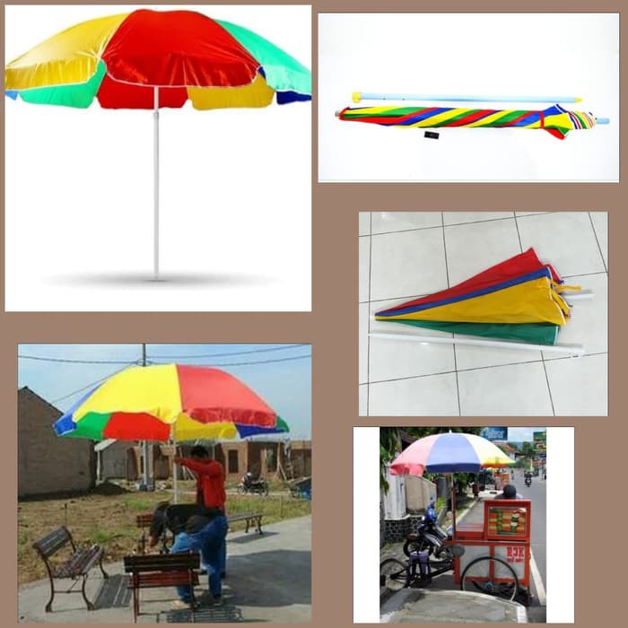 Jual Payung lapak jualan dagang 180cm - Payung Tenda Parasol 180 cm Indonesia|Shopee Indonesia