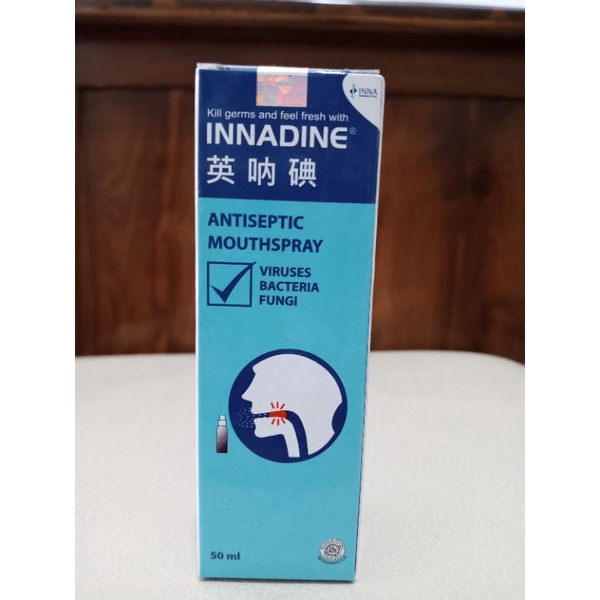 Jual Antiseptic MouthSpray Innadine 50ml | Antiseptic mulut | | Shopee ...