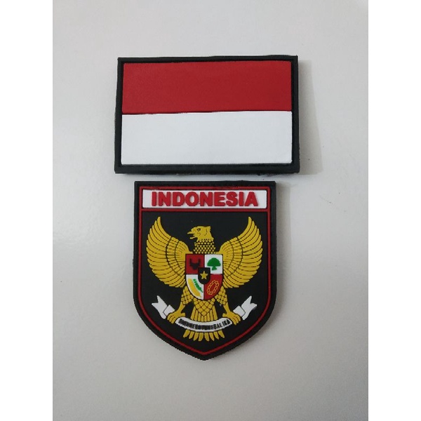Jual Patch rubber satu set bendera merah putih dan logo garuda tameng ...