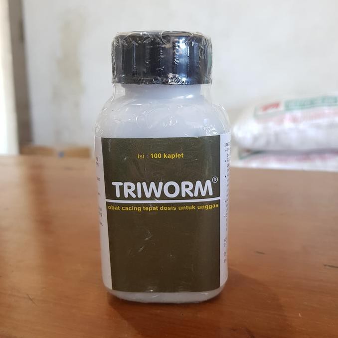 Jual Produk Unggulan] Triworm 100 Kaplet / Obat Cacing Unggas / Obat ...