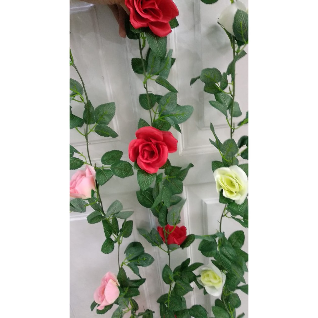 Jual Mawar Rambat Artificial / Bunga Mawar Juntai ( panjang 2 meter ...