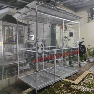 Jual Sangkar Kandang Burung Besi Besar Jumbo Kotak Aviary Koloni ternak ...