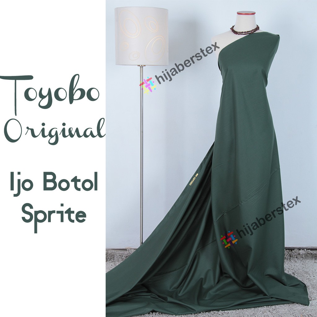 Jual 1/2 Meter Kain TOYOBO ORIGINAL Ijo Botol Sprite (ecer warna ...