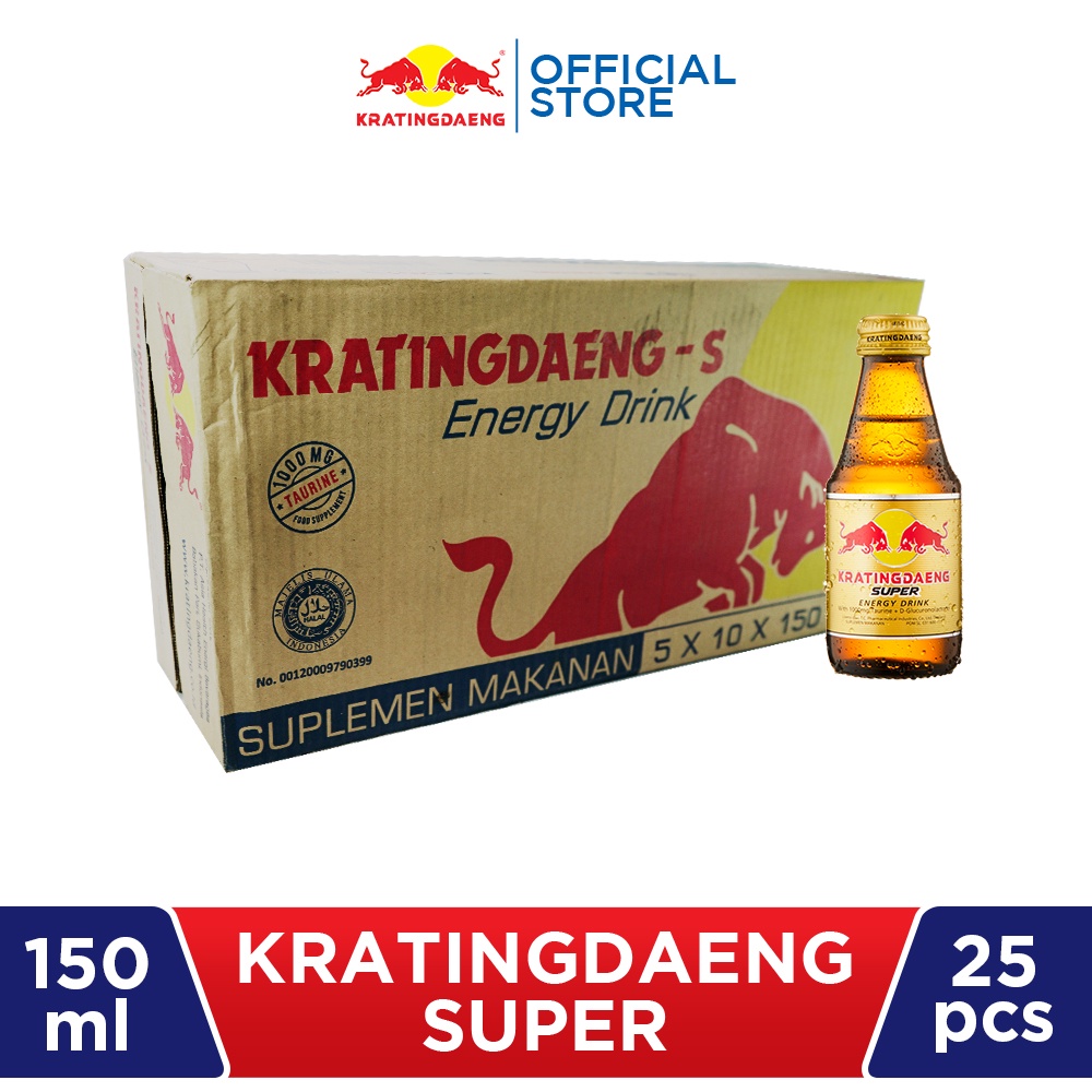 Jual Kratingdaeng Super Minuman Energi Kemasan Botol 150ml - 25pcs ...