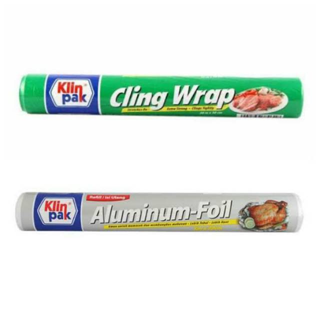 Klin Pak Cling Wrap Refill 30 m x 30 cm dan Aluminium Foil Refill 8 m x ...