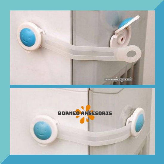Jual Pengaman Pintu Kulkas Laci Lemari Pengunci Flexible Lentur ...