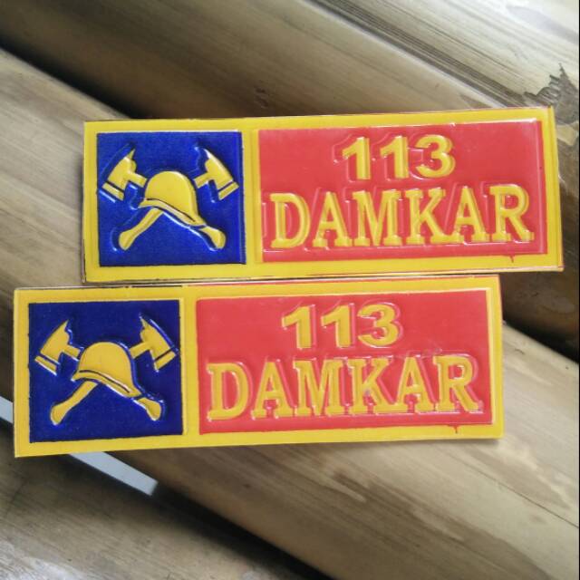 Jual Stiker Plat nomor motor " Damkar 113 " Indonesia|Shopee Indonesia