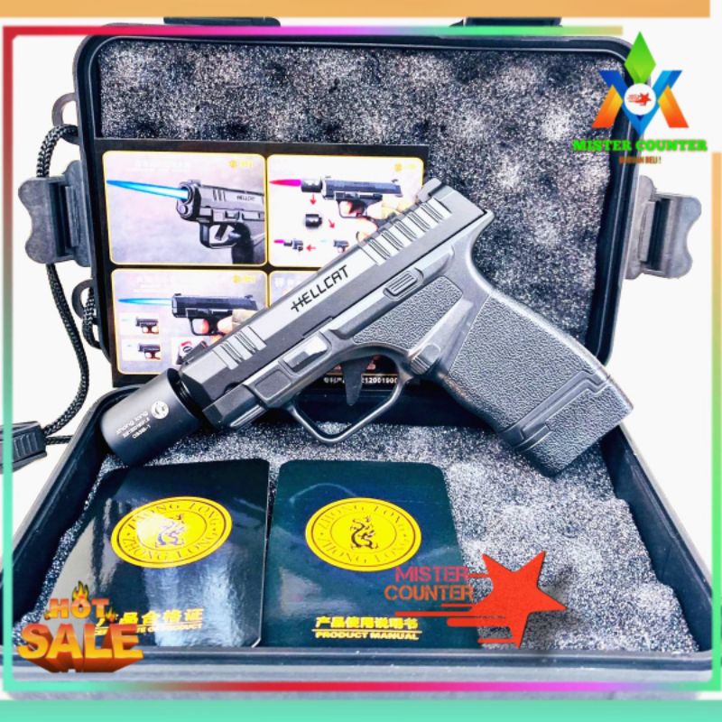 Jual Korek Api Model Pistol Premium Hellcat - Korek Api unik Plus ...