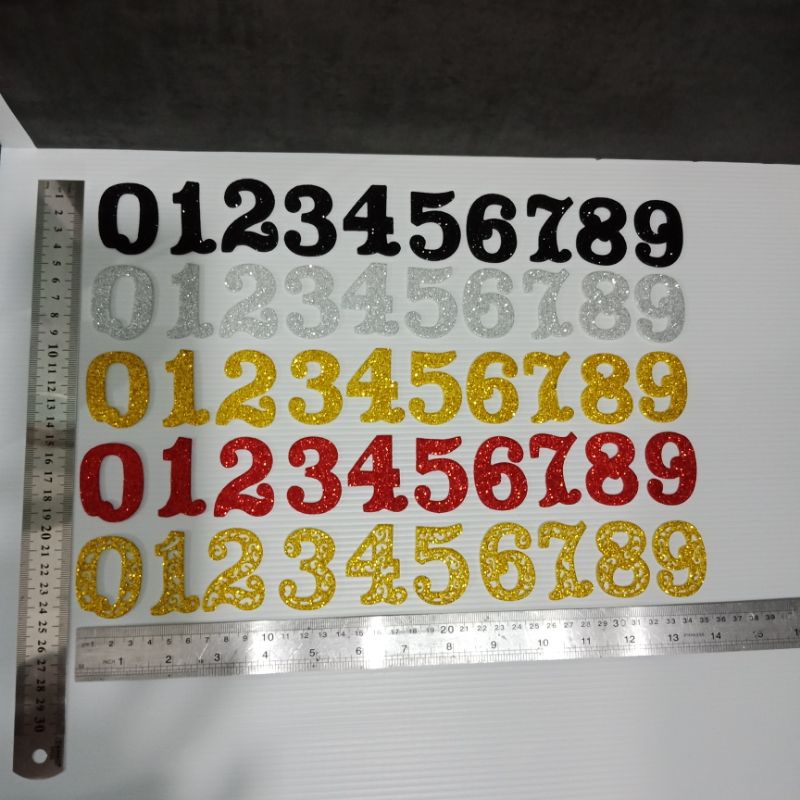 Jual topper angka gliter foam, (scrapbook , topper , dekorasi ...