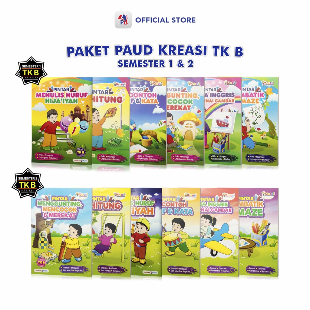 Jual Buku Anak TK PAUD / 6 Buku Paket PAUD Kreasi TK B Semester 1 Dan ... Jual Buku Anak TK PAUD / 6 Buku Paket PAUD Kreasi TK B Semester 1 Dan ...
